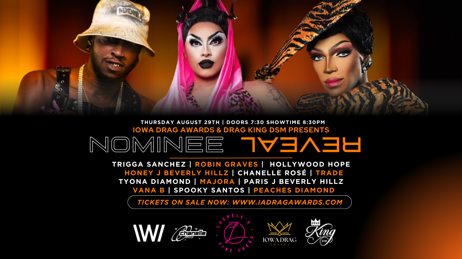 Iowa Drag Awards: Nominee Reveal Party | First Fleet Concerts